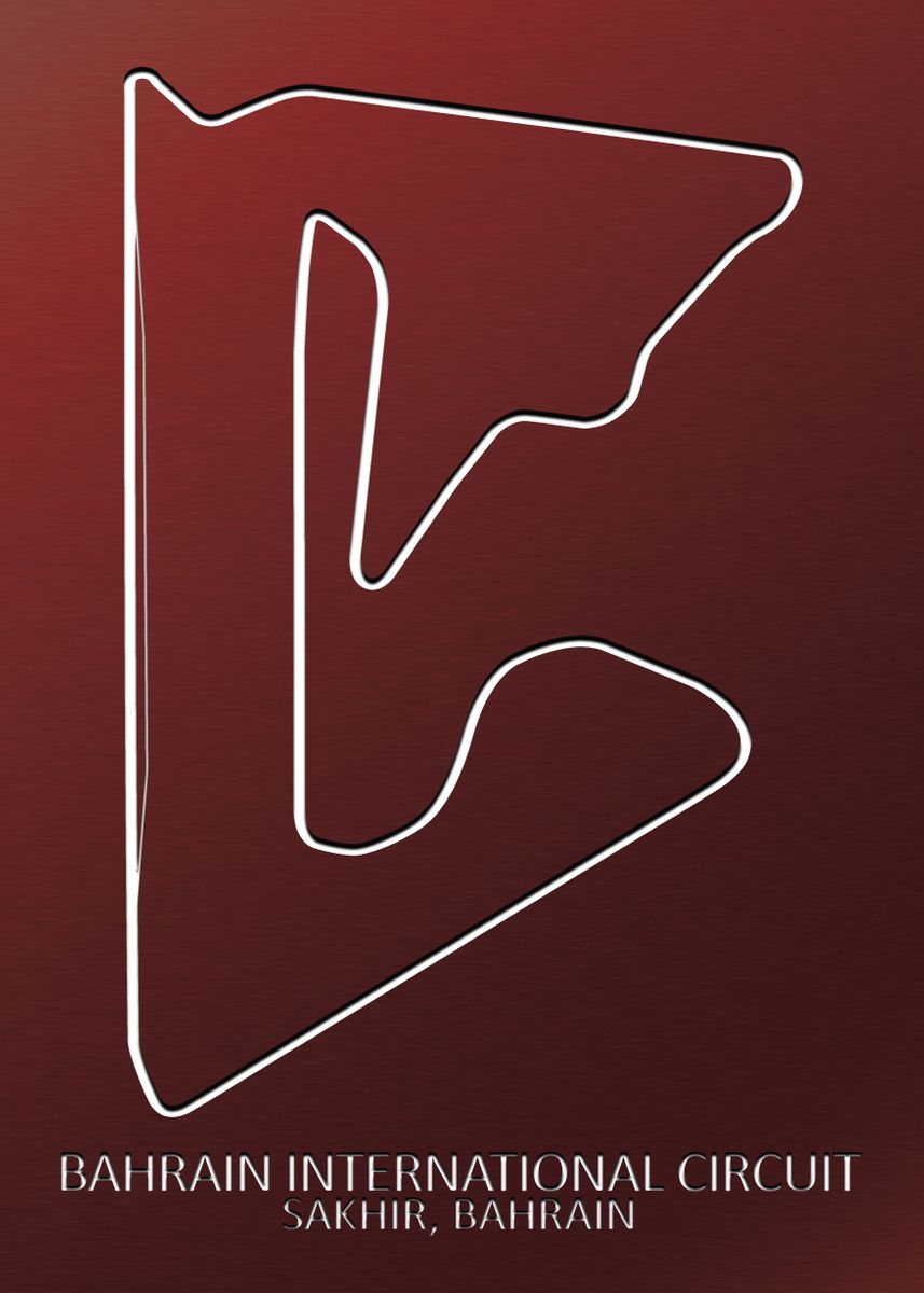 'Bahrain Circuit' Poster, picture, metal print, paint by City Map Art ...