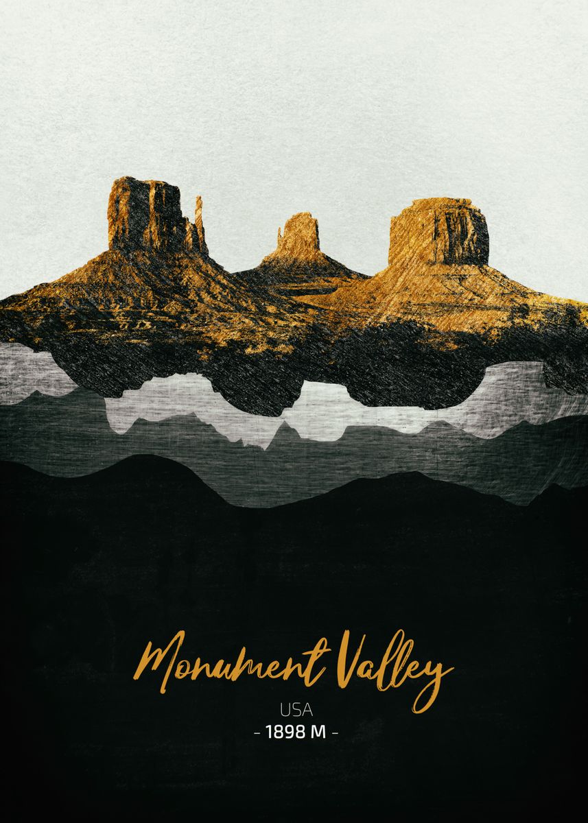 'Monument Valley' Poster, picture, metal print, paint by Tobias Roetsch ...