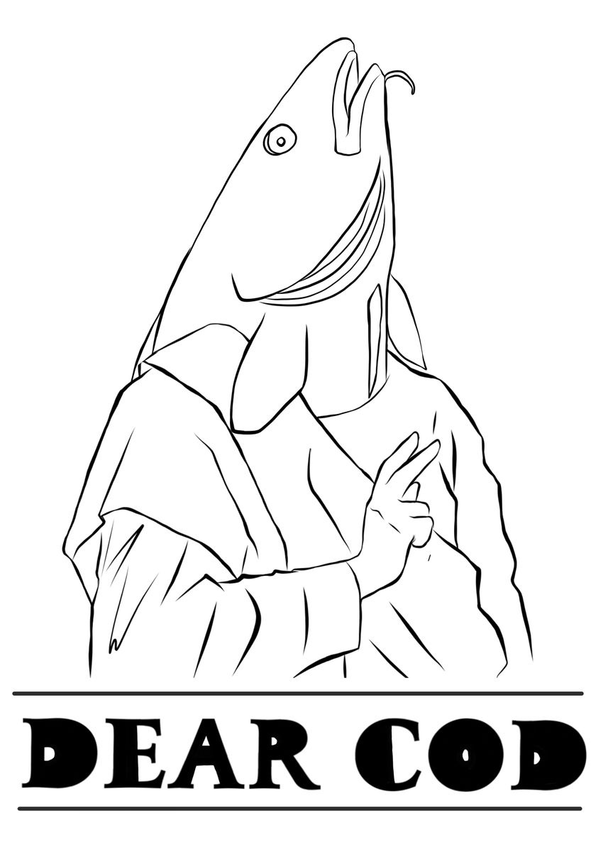 'Dear Cod' Poster, picture, metal print, paint by Strangest Singularity ...