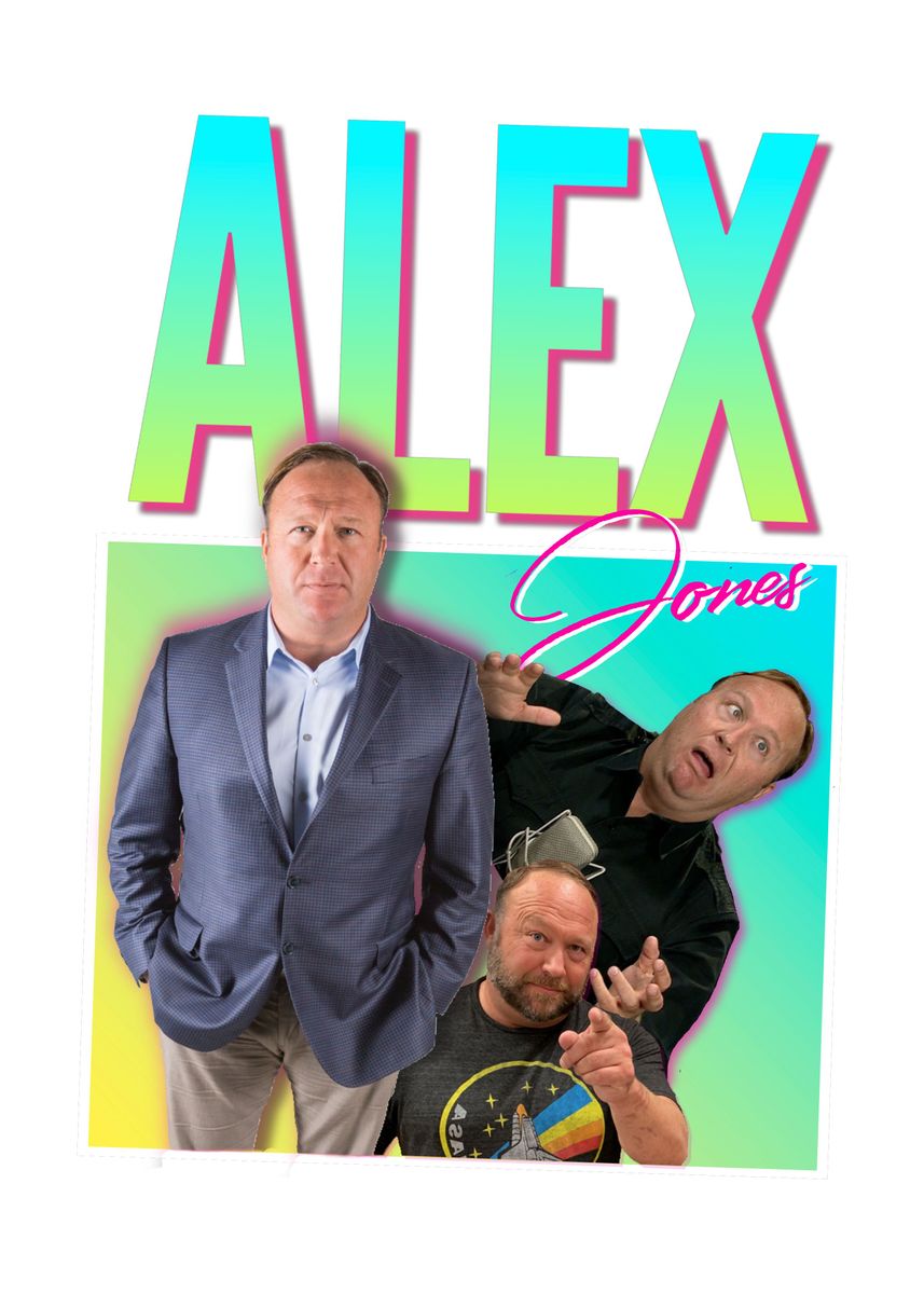 'Alex Jones 80s Meme ' Poster, picture, metal print, paint by A Memer ...