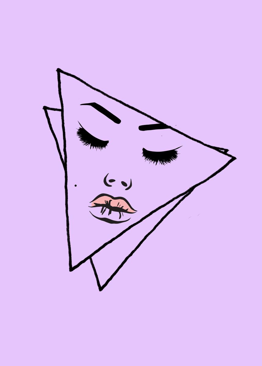 'Beauty Arty Geometric Girl' Poster, picture, metal print, paint by A ...