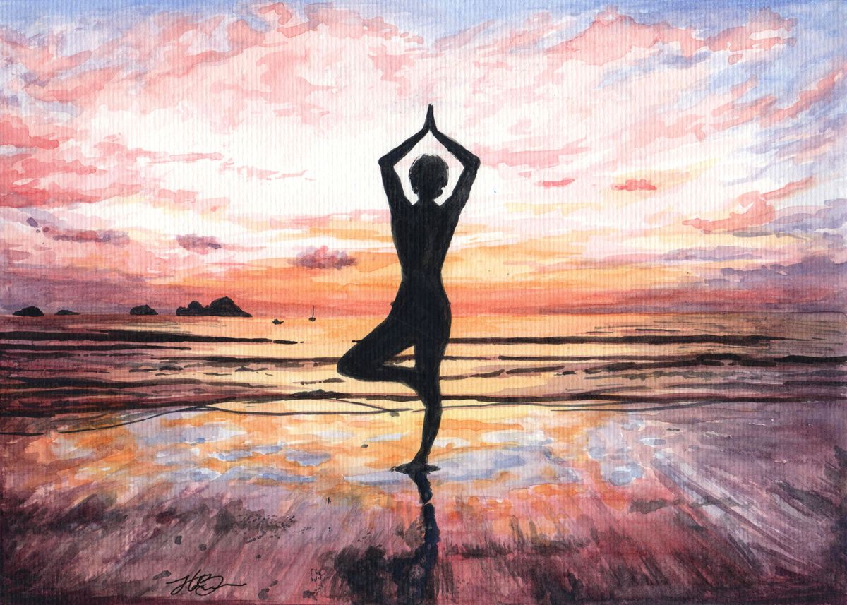 'Tree pose' Poster by Hannah Bevan | Displate