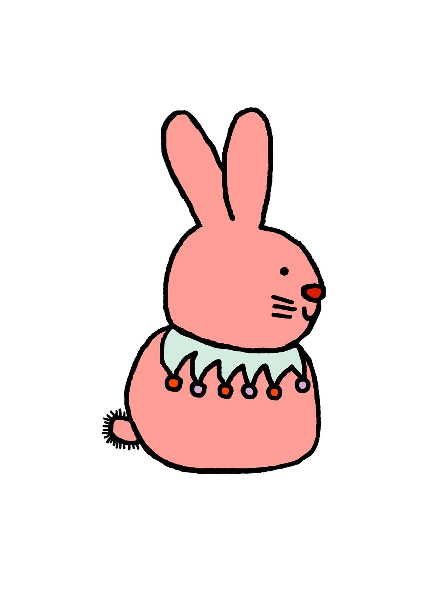 'Rose Rabbit' Poster, picture, metal print, paint by ellenhenryart ...