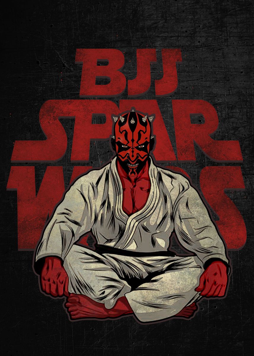 'Bjj Spar Wars' Poster, picture, metal print, paint by М Dam | Displate