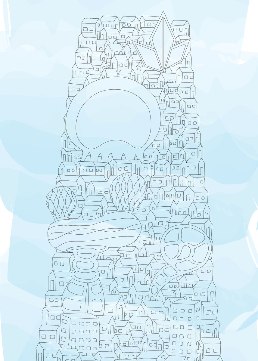 'Skyscrapers 1' Poster, picture, metal print, paint by Mad Max 413 ...