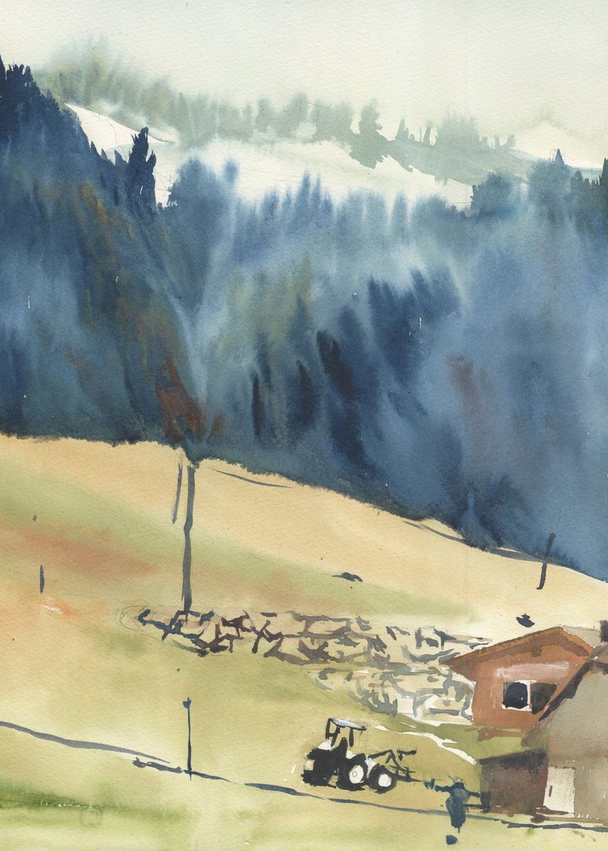 'Mild day' Poster, picture, metal print, paint by Piotr Zarzycki | Displate