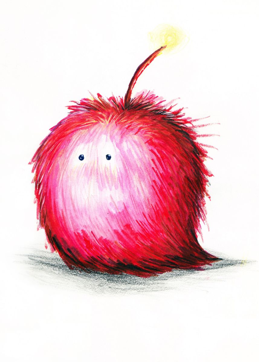 'Portrait of a Fuzzball' Poster, picture, metal print, paint by ...