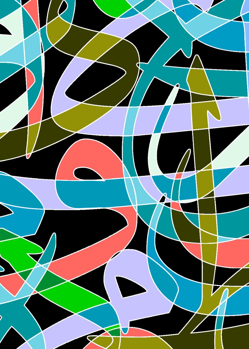 'Calligraphy 5' Poster by عبد الكريم | Displate