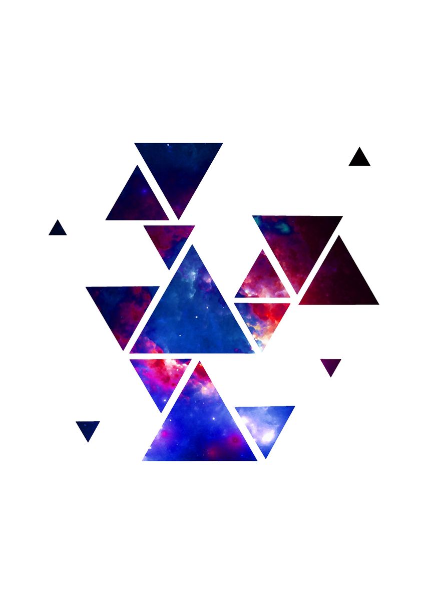 'Triangular Space Bubbles' Poster, picture, metal print, paint by GFM ...