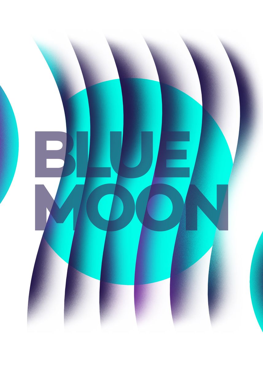 'Blue Moon' Poster, picture, metal print, paint by abhi | Displate