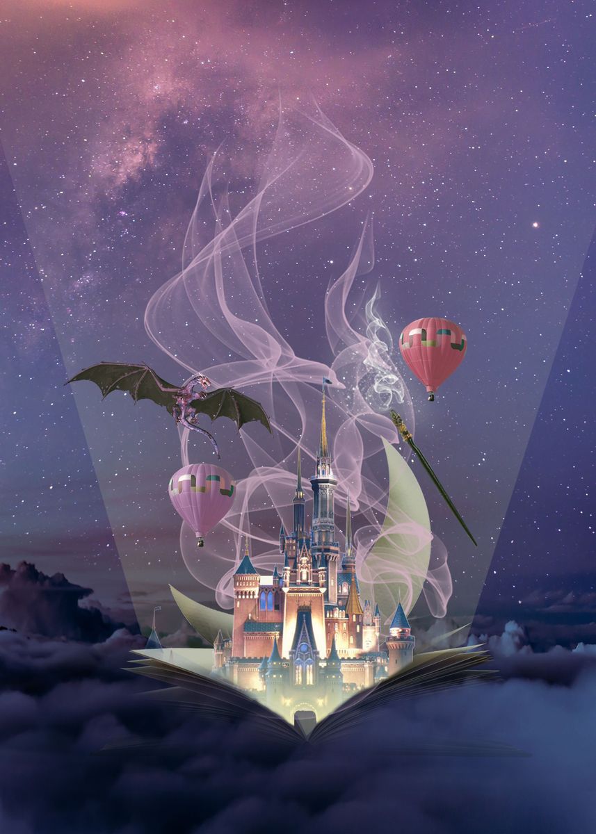 'Fantasy Book' Poster, picture, metal print, paint by Hala Kesserwan ...