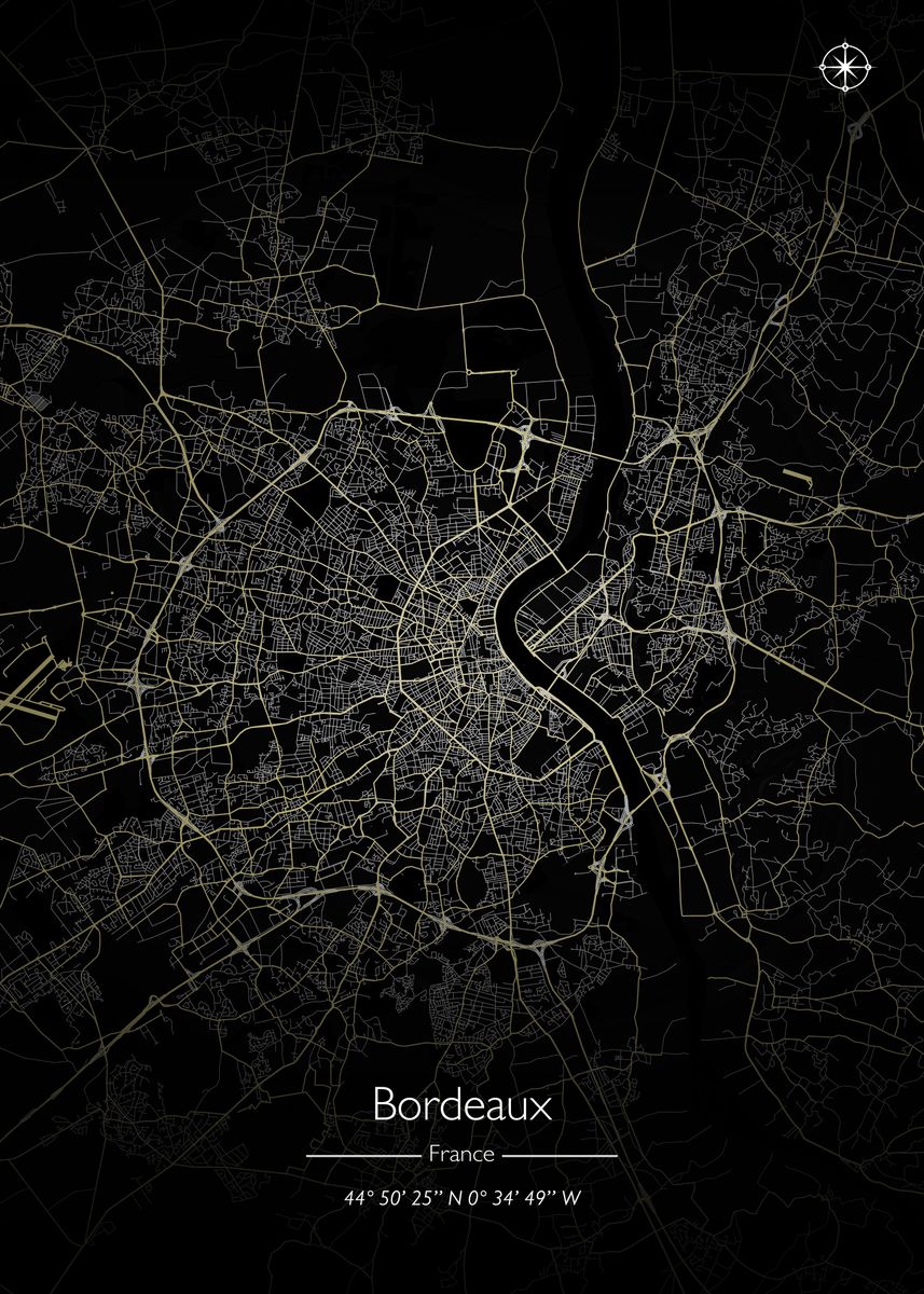 'Bordeaux' Poster, picture, metal print, paint by MaPetiteVille com ...