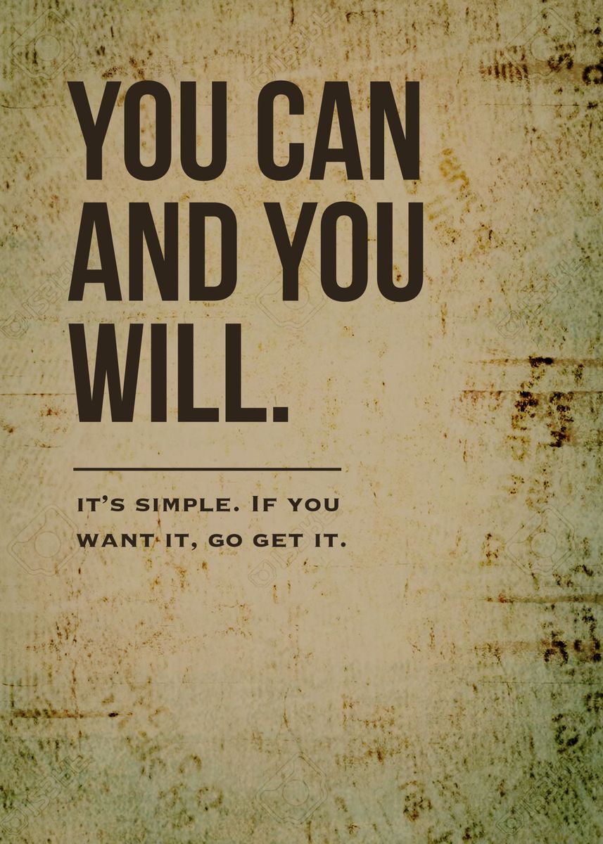 'Yo can and you will' Poster by Nelva Andrea | Displate