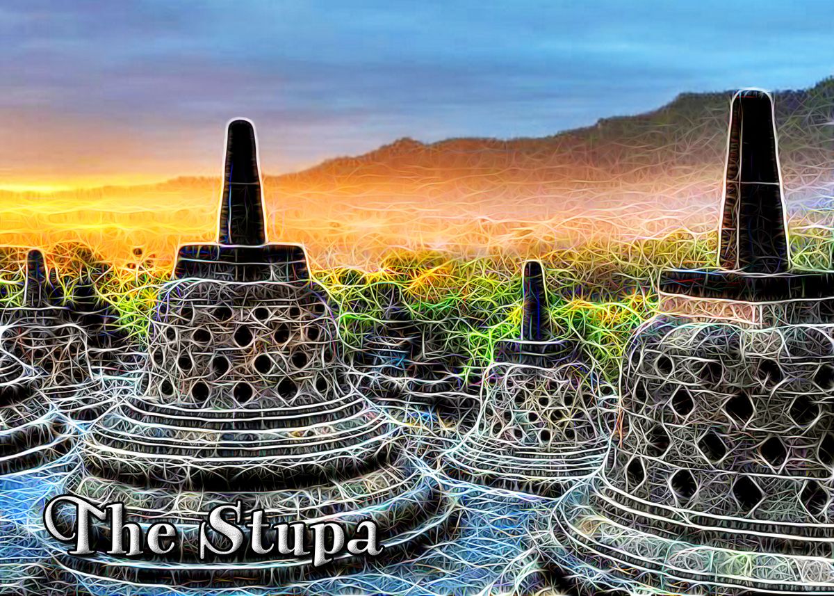 'The Stupa' Poster by Postagraf | Displate