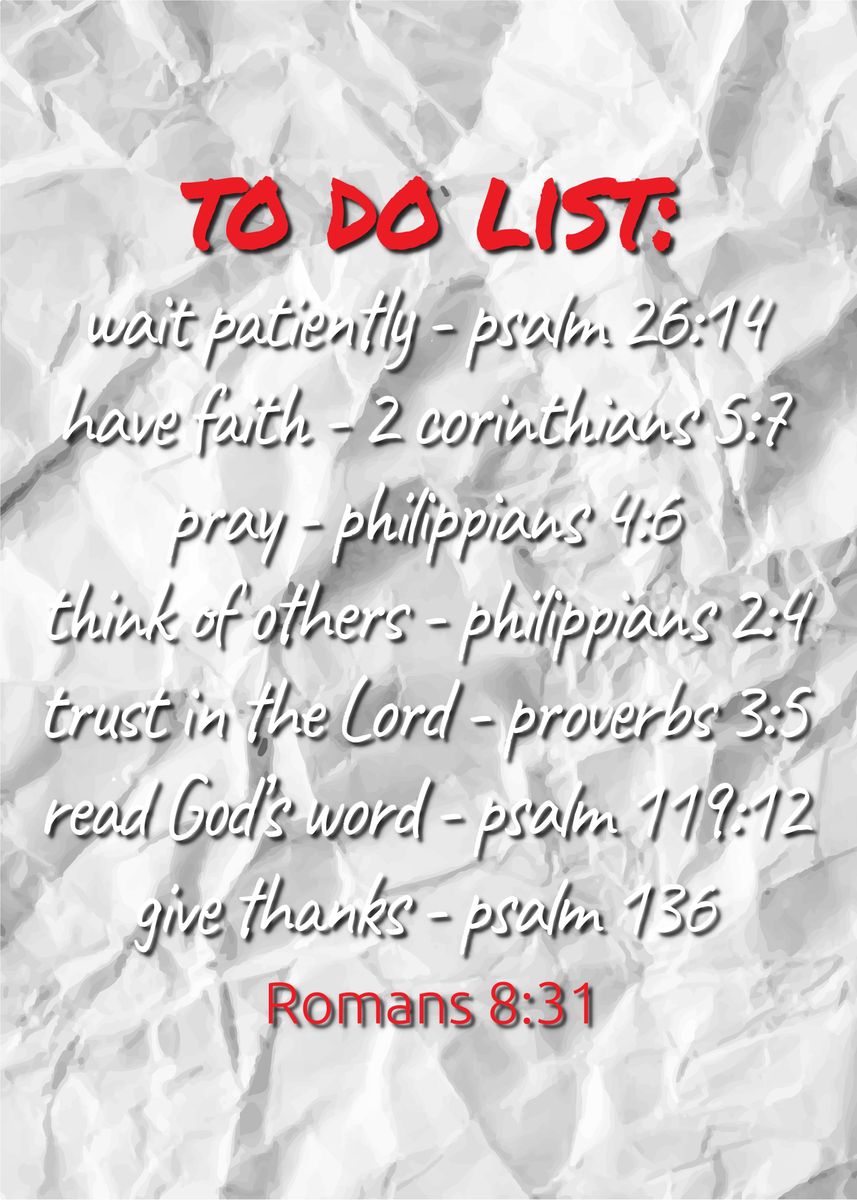 'Bible Verse Romans 831' Poster, picture, metal print, paint by Smiling ...