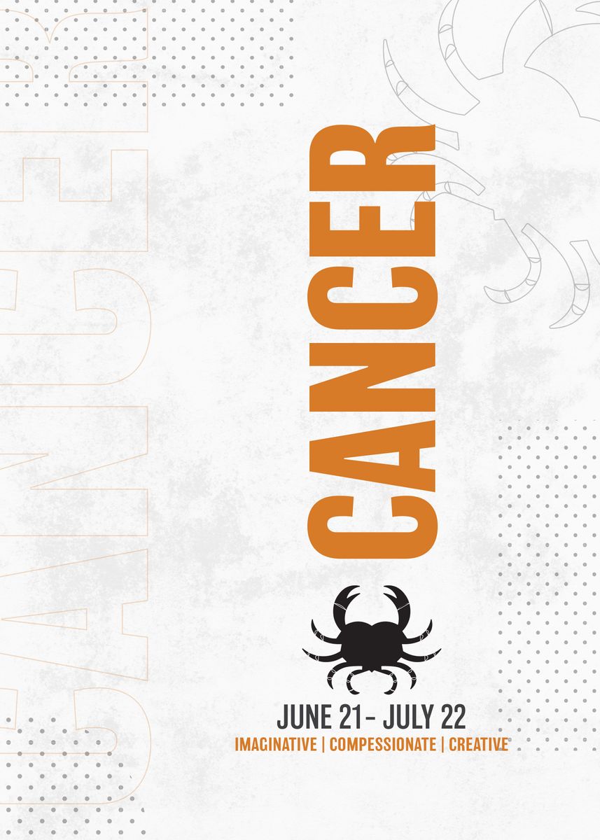 'Cancer Zodiac Sign' Poster by Aneela Sharjeel | Displate