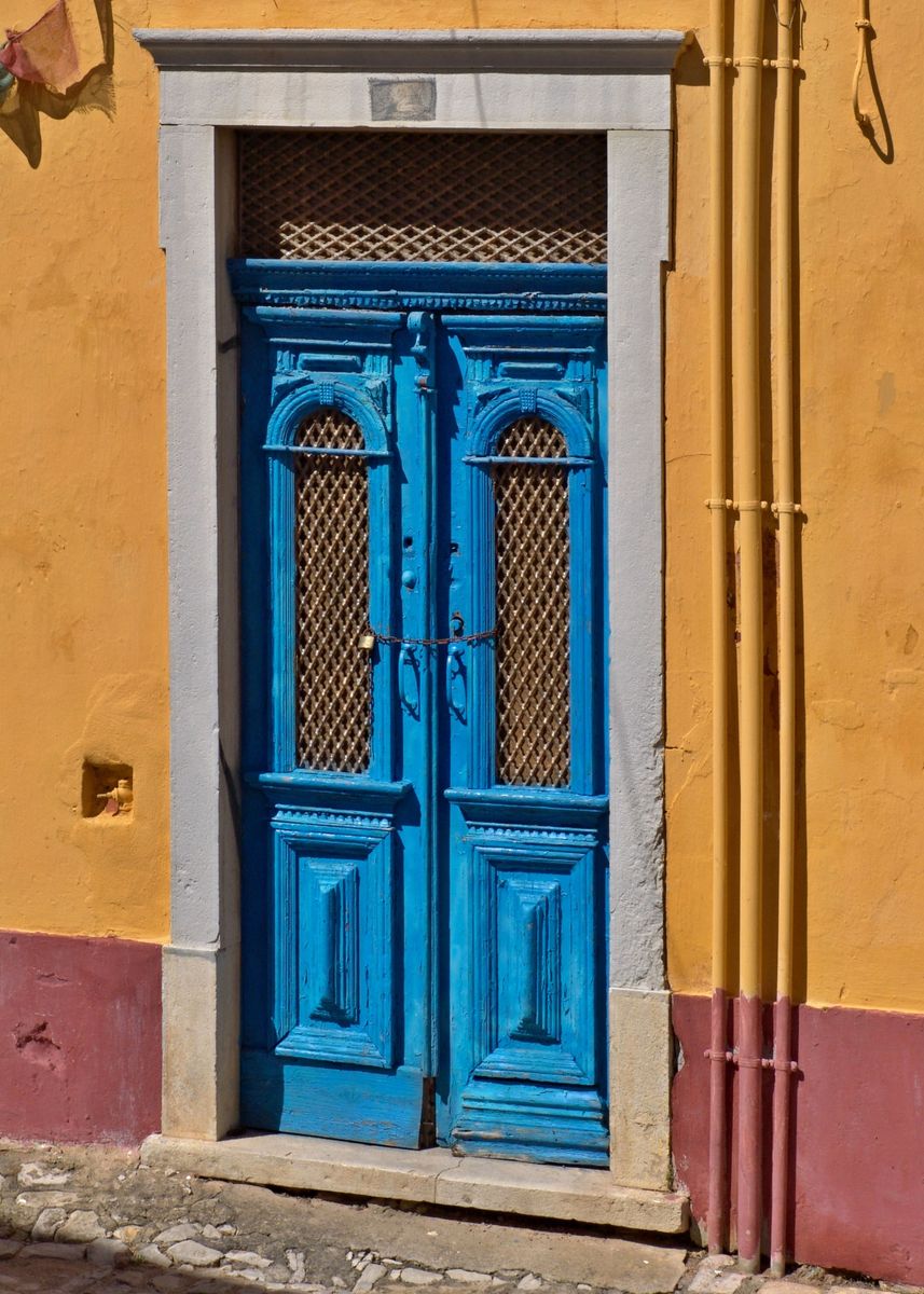 'Blue door' Poster, picture, metal print, paint by insideportugal ...