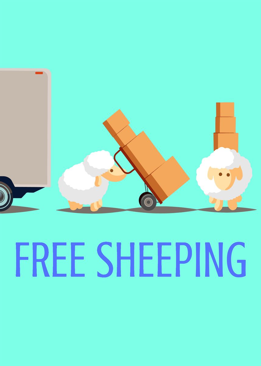 'Free Shipping ' Poster, picture, metal print, paint by Vi Andreyna ...