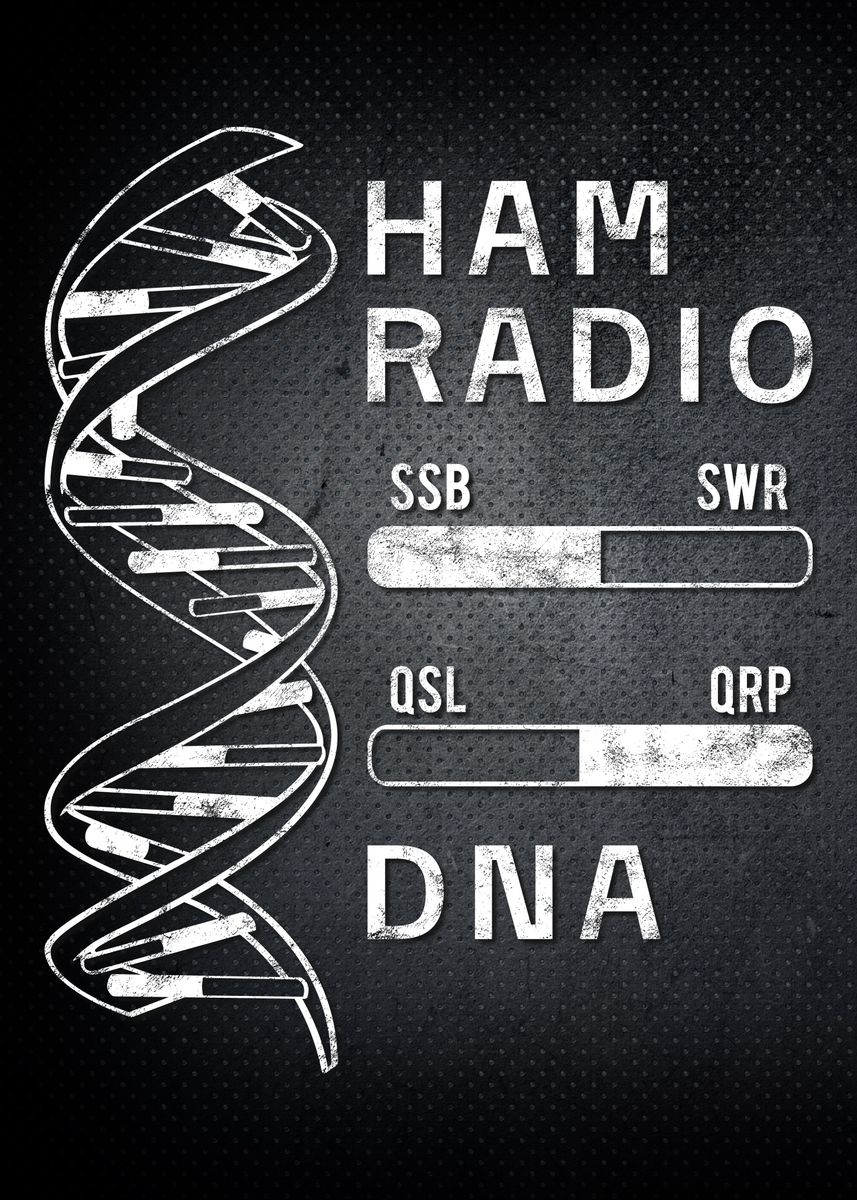 'Cool Ham Radio My DNA' Poster, picture, metal print, paint by Smiling ...