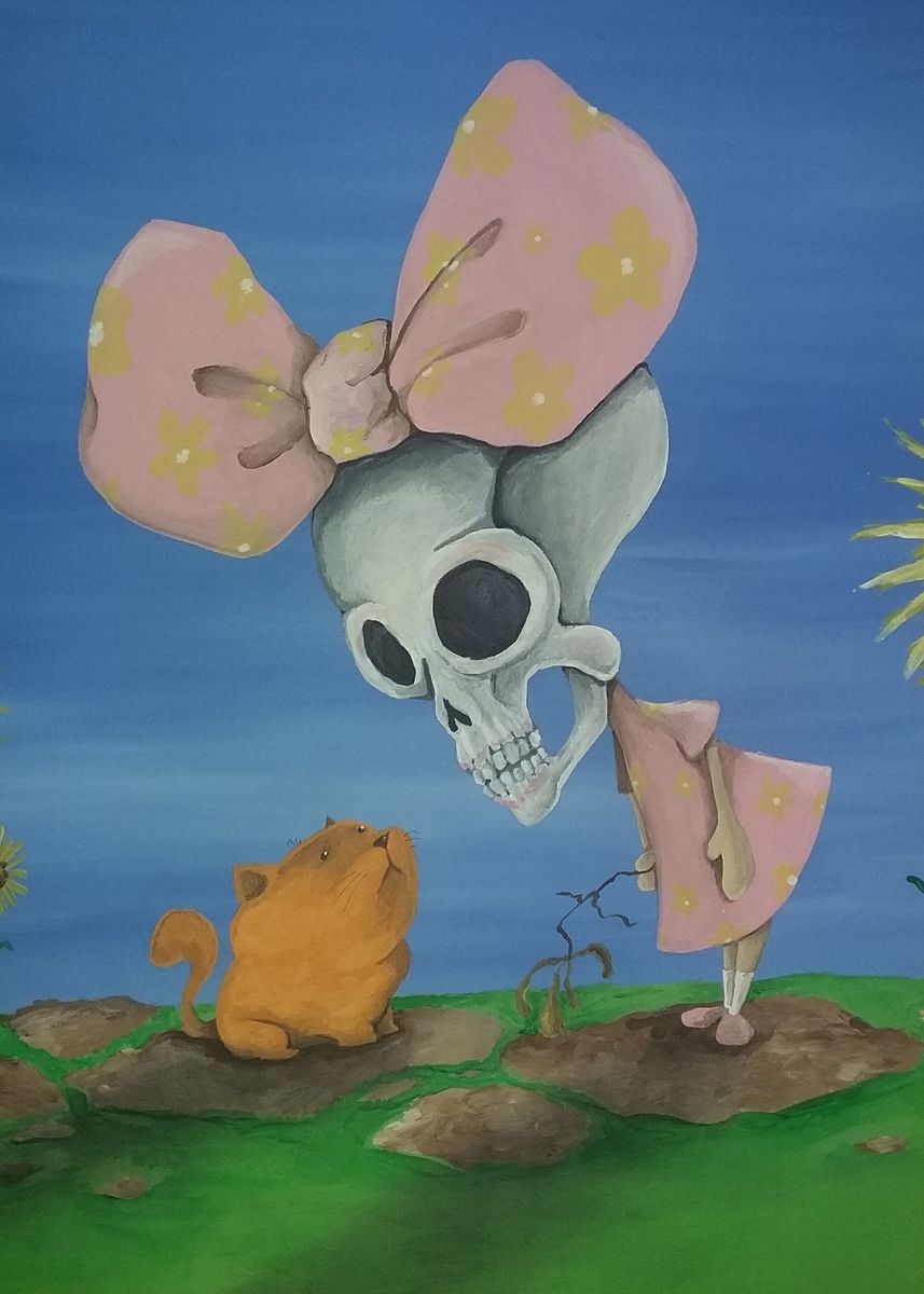 'skullgirl' Poster by Bob Goodall | Displate