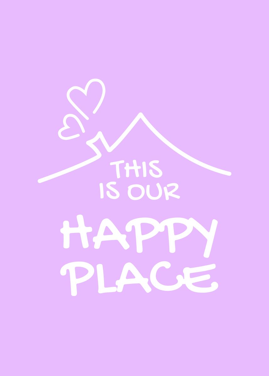 'Happy place' Poster, picture, metal print, paint by Night Trip | Displate