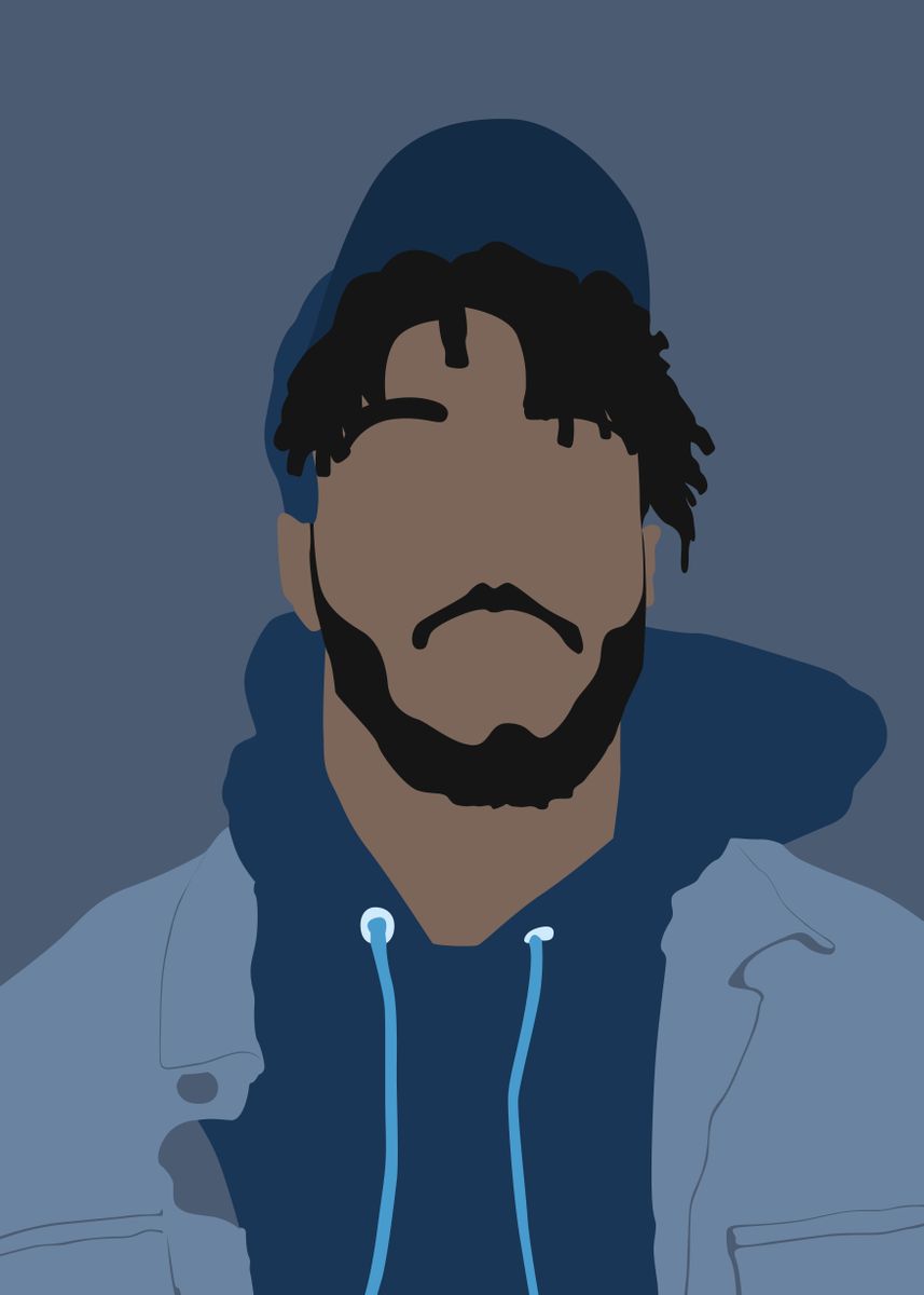 'Isaiah Rashad' Poster, picture, metal print, paint by Richard | Displate