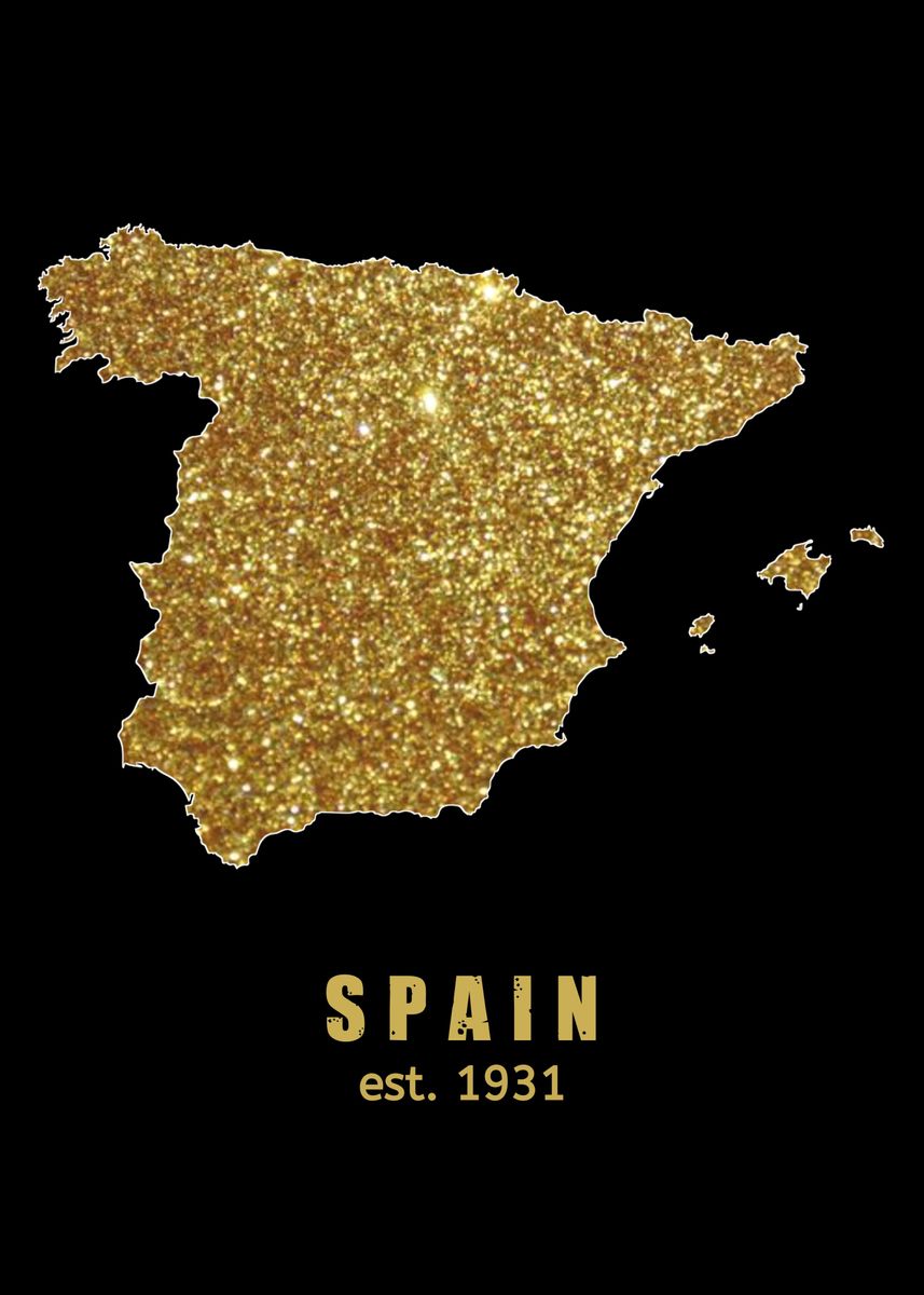 'Spanish gold map' Poster by Miracle Studio | Displate