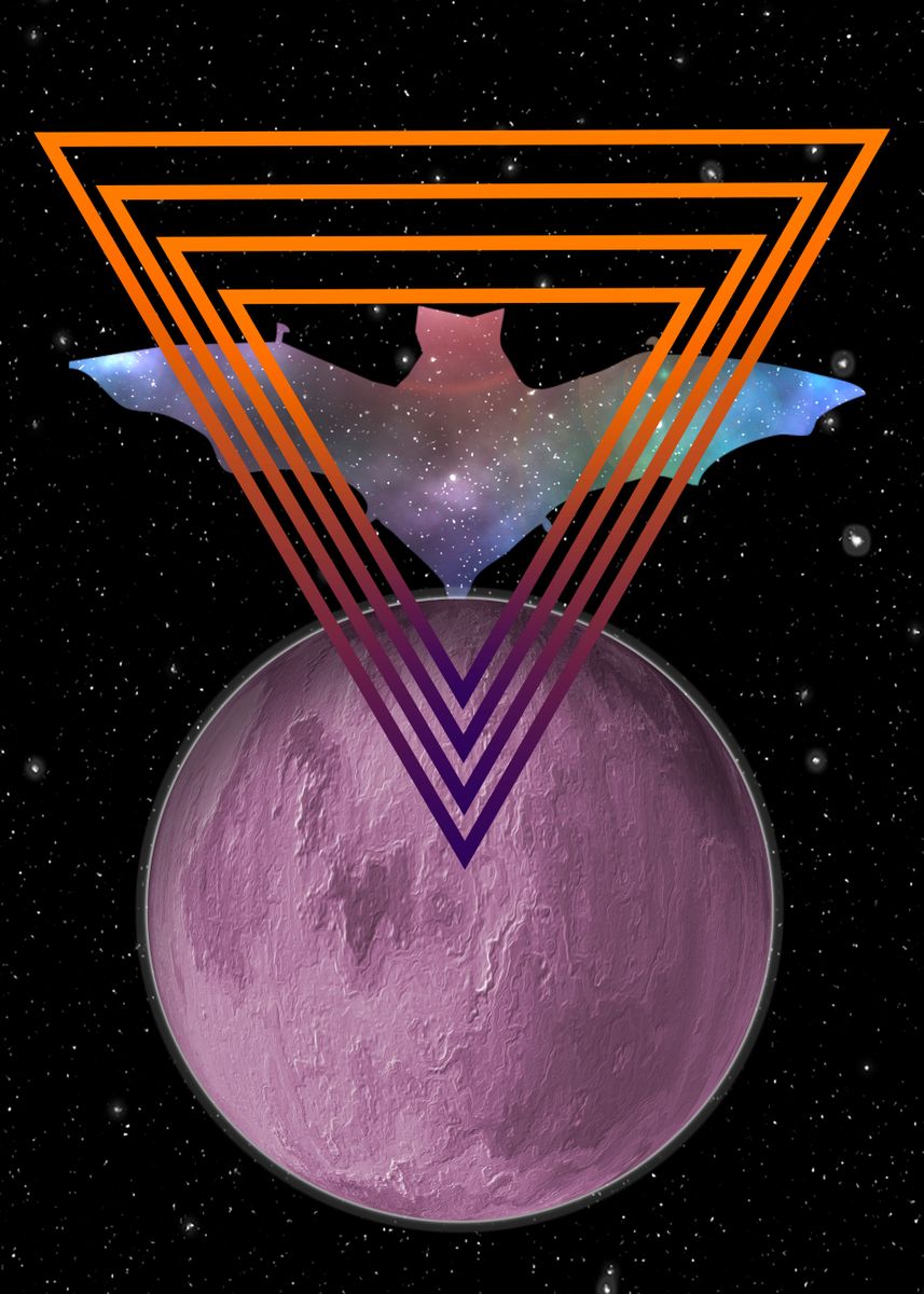 'Space bat' Poster, picture, metal print, paint by Oleksandr Kovalov ...