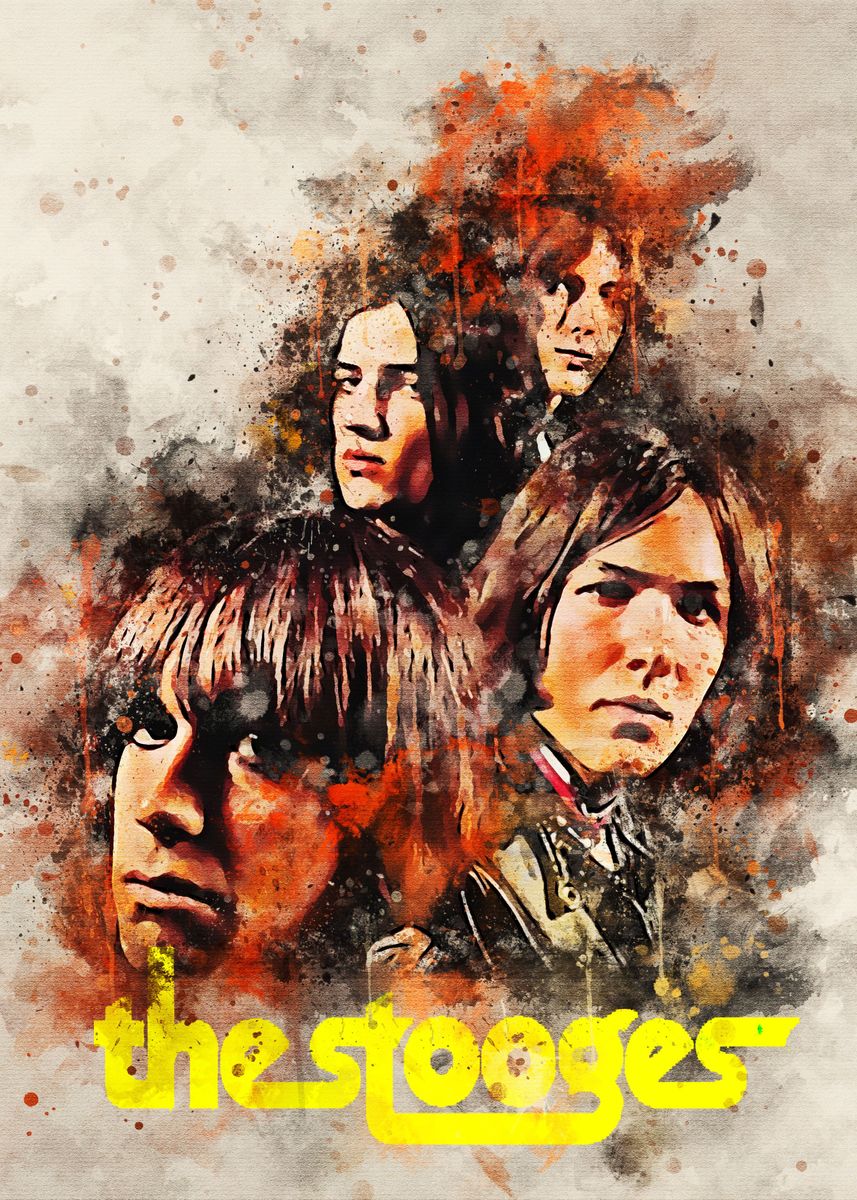 'The Stooges rock band' Poster, picture, metal print, paint by Muhammad ...