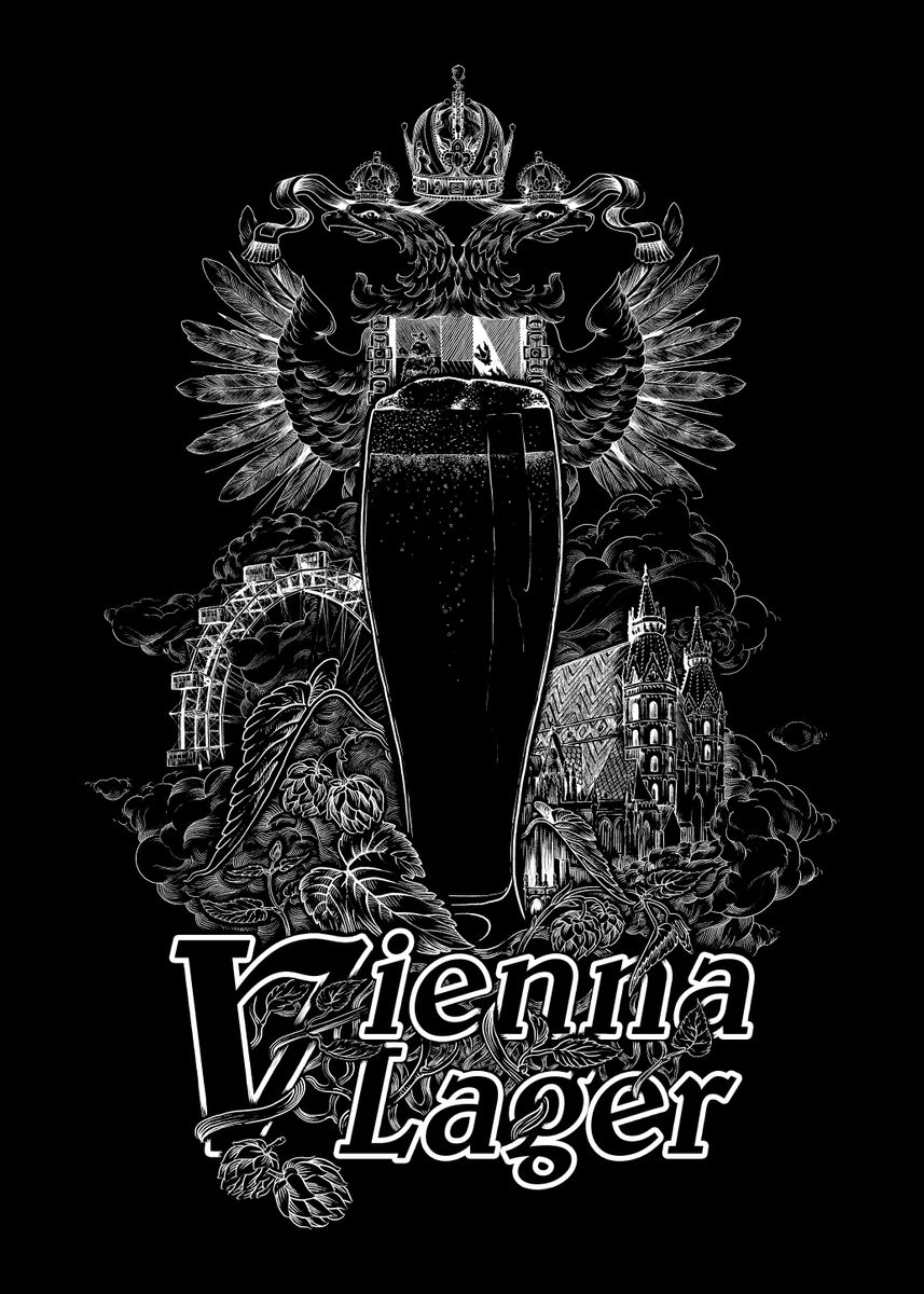 'Vienna Lager beer' Poster by Agnieszka Majchrzak | Displate