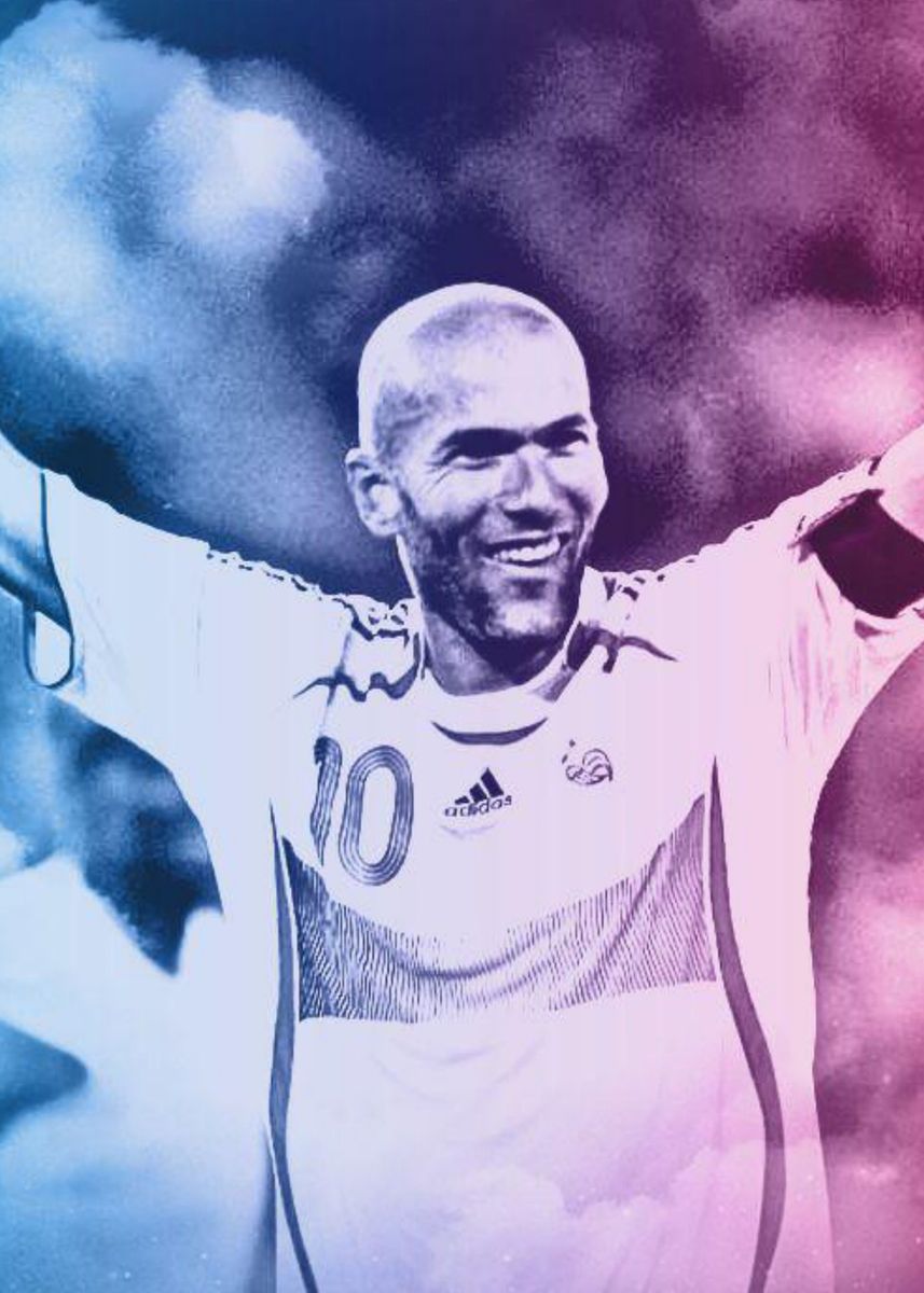 'Zinedine Zidane' Poster, picture, metal print, paint by Kuroneko Cadet ...