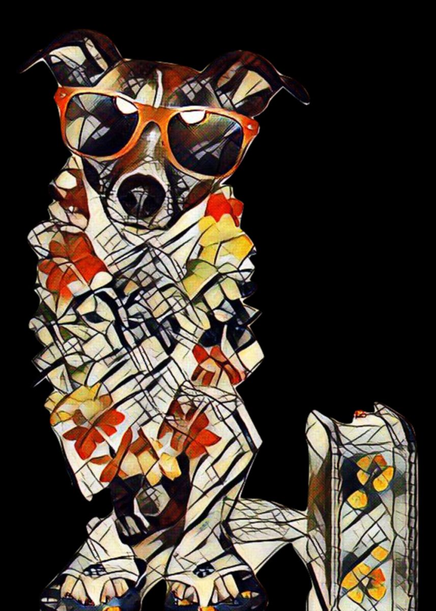 'dog travel vacation' Poster by kemnabi | Displate