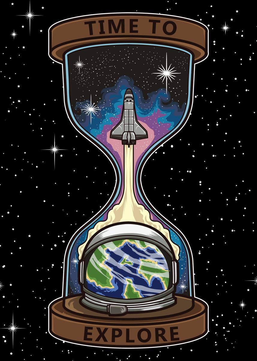 'Time To Explore' Poster, picture, metal print, paint by Anziehend ...