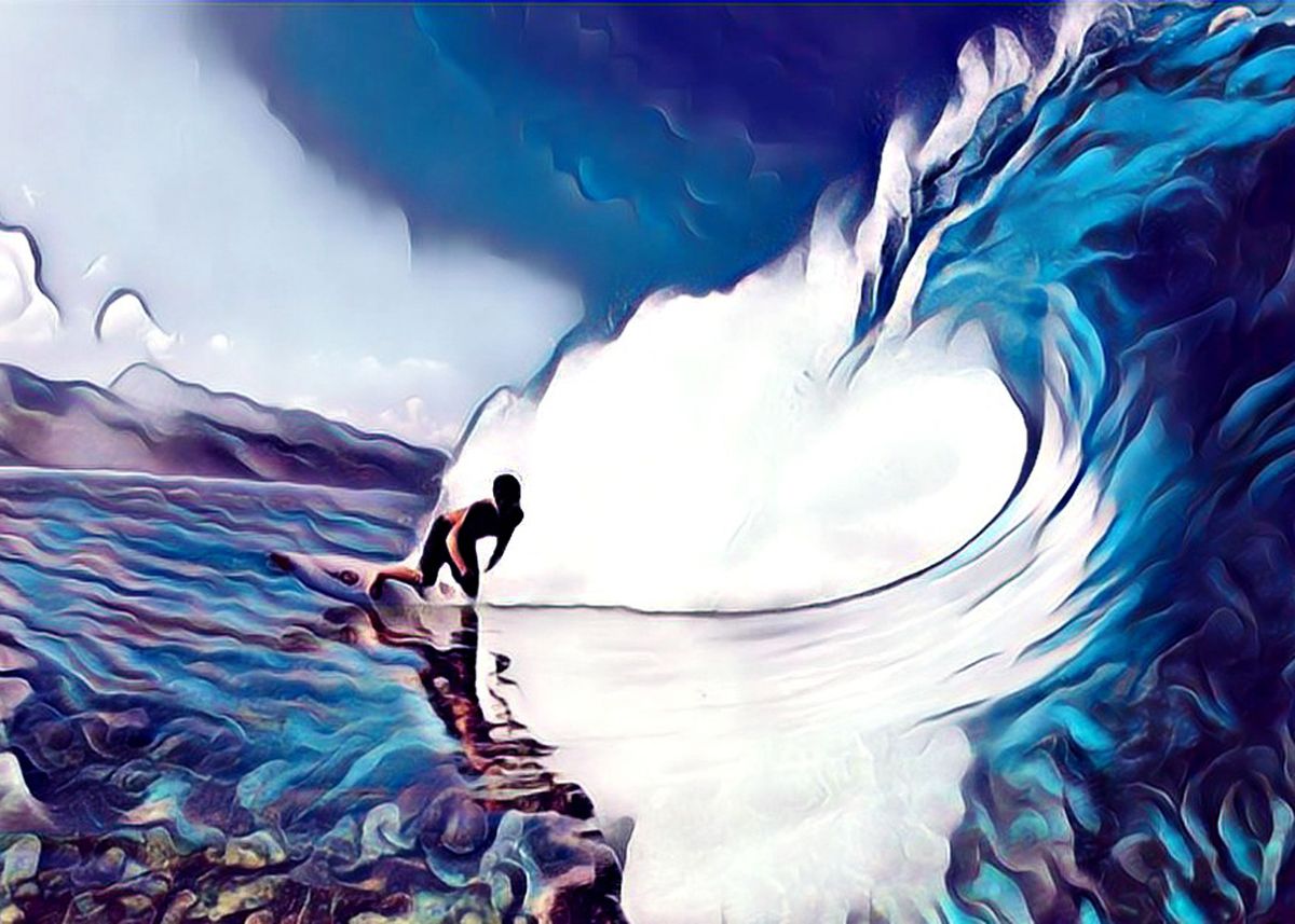 'Little Surfing Man' Poster by ANDRE MCKAY | Displate