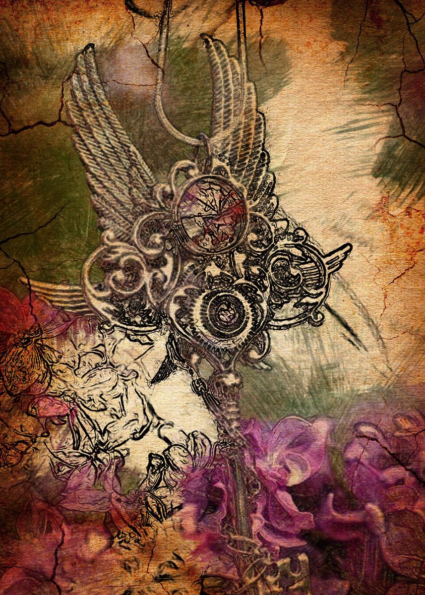 'Elven Key Lilac' Poster, picture, metal print, paint by Cat Coconut ...