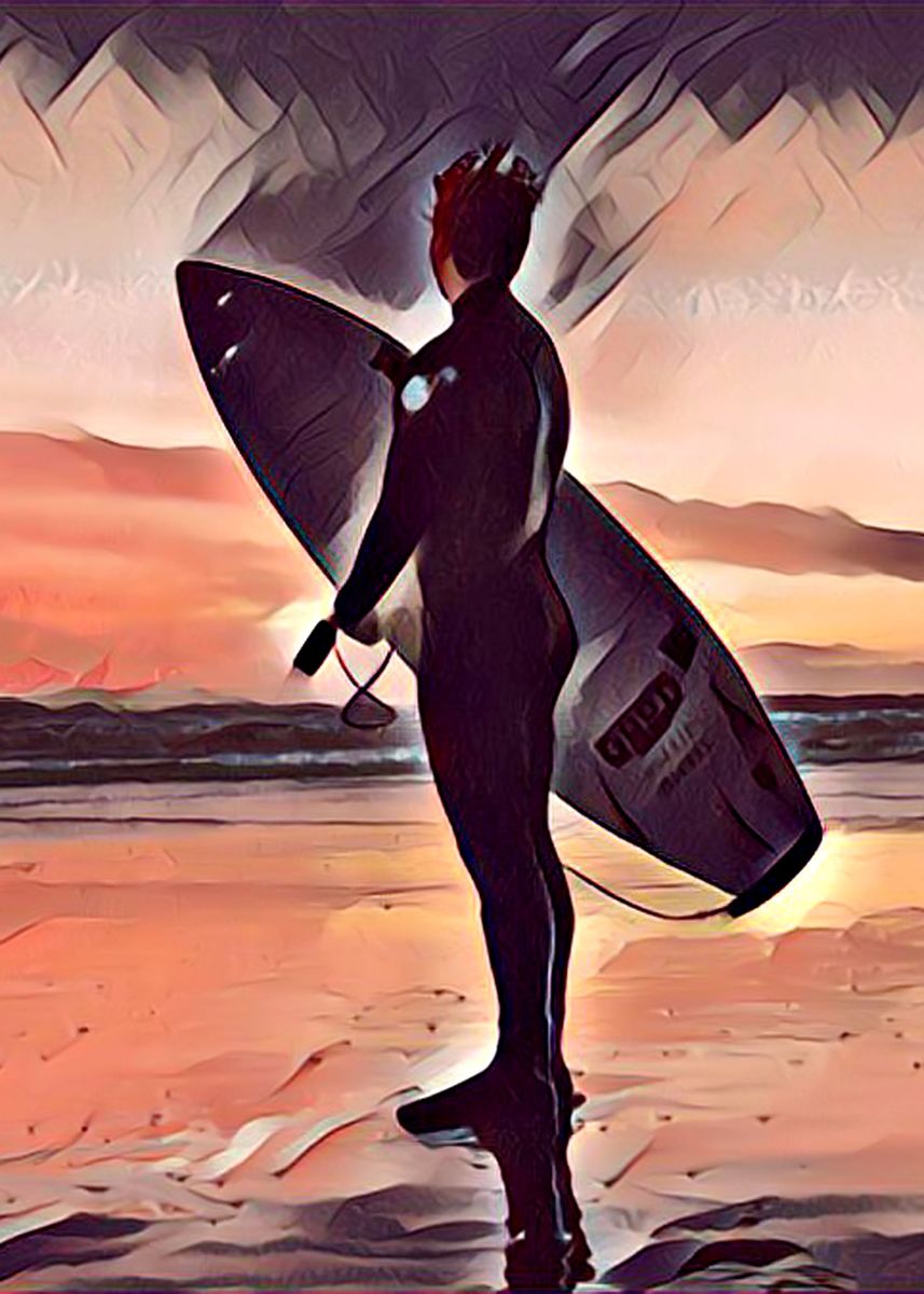 'Surfer Dude' Poster by ANDRE MCKAY | Displate