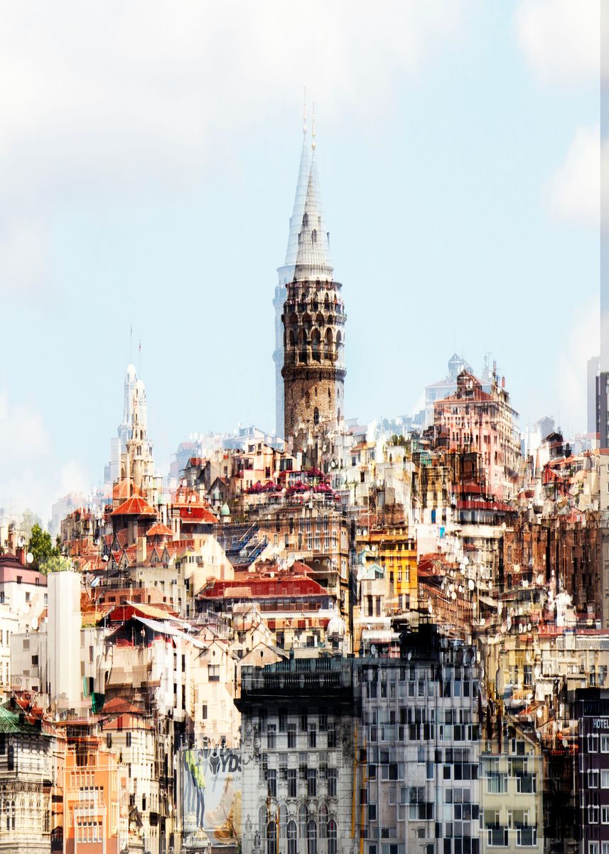 'cityopia' Poster, picture, metal print, paint by Ertaç ER | Displate