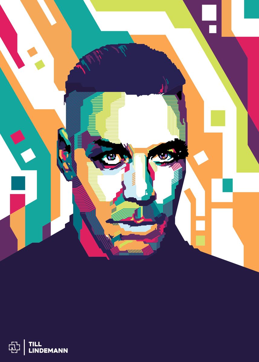 'Till Lindemann WPAP' Poster, picture, metal print, paint by nico ...