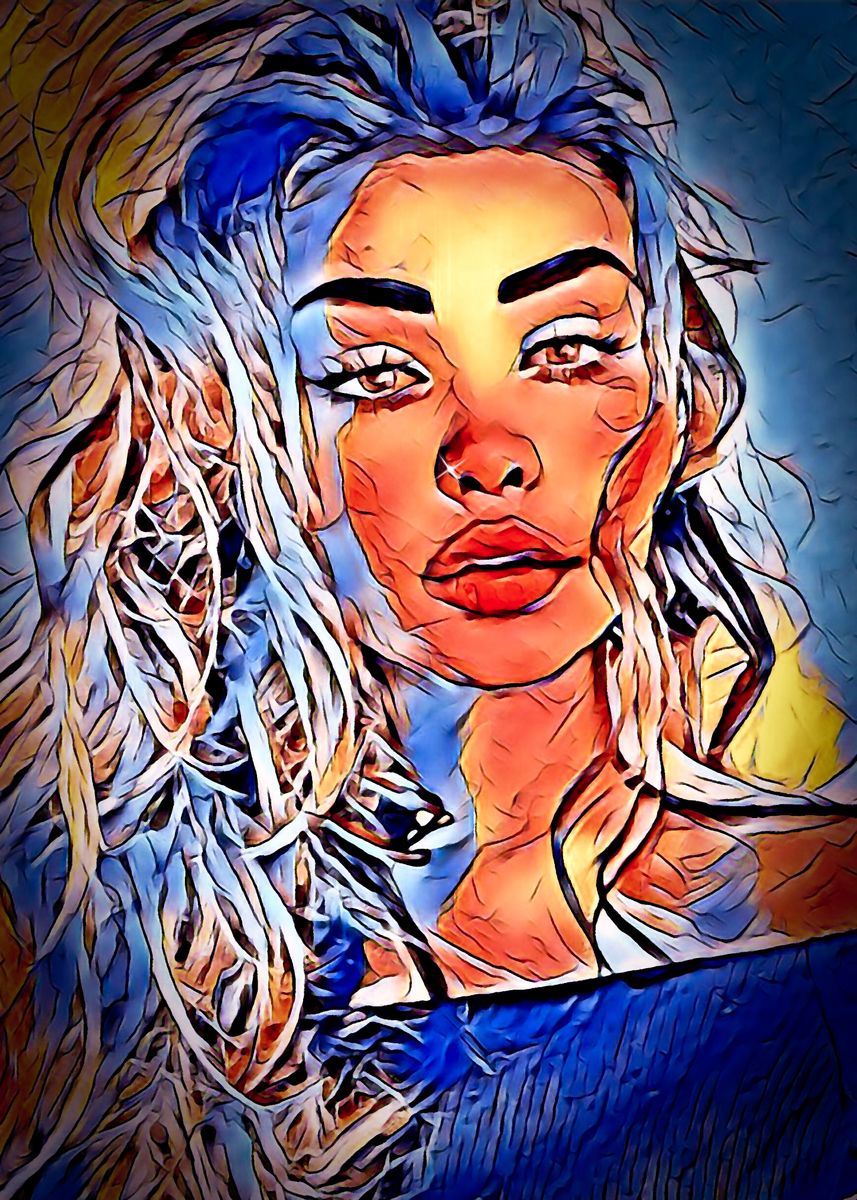 'Girl Pop Art' Poster, picture, metal print, paint by ANDRE MCKAY ...