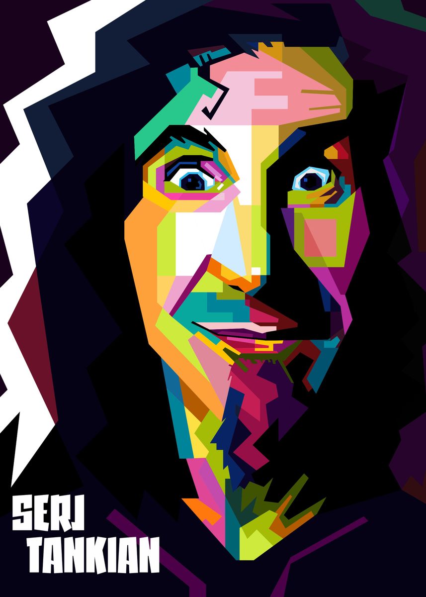 'Serj Tankian WPAP Art' Poster, picture, metal print, paint by Muhammad ...