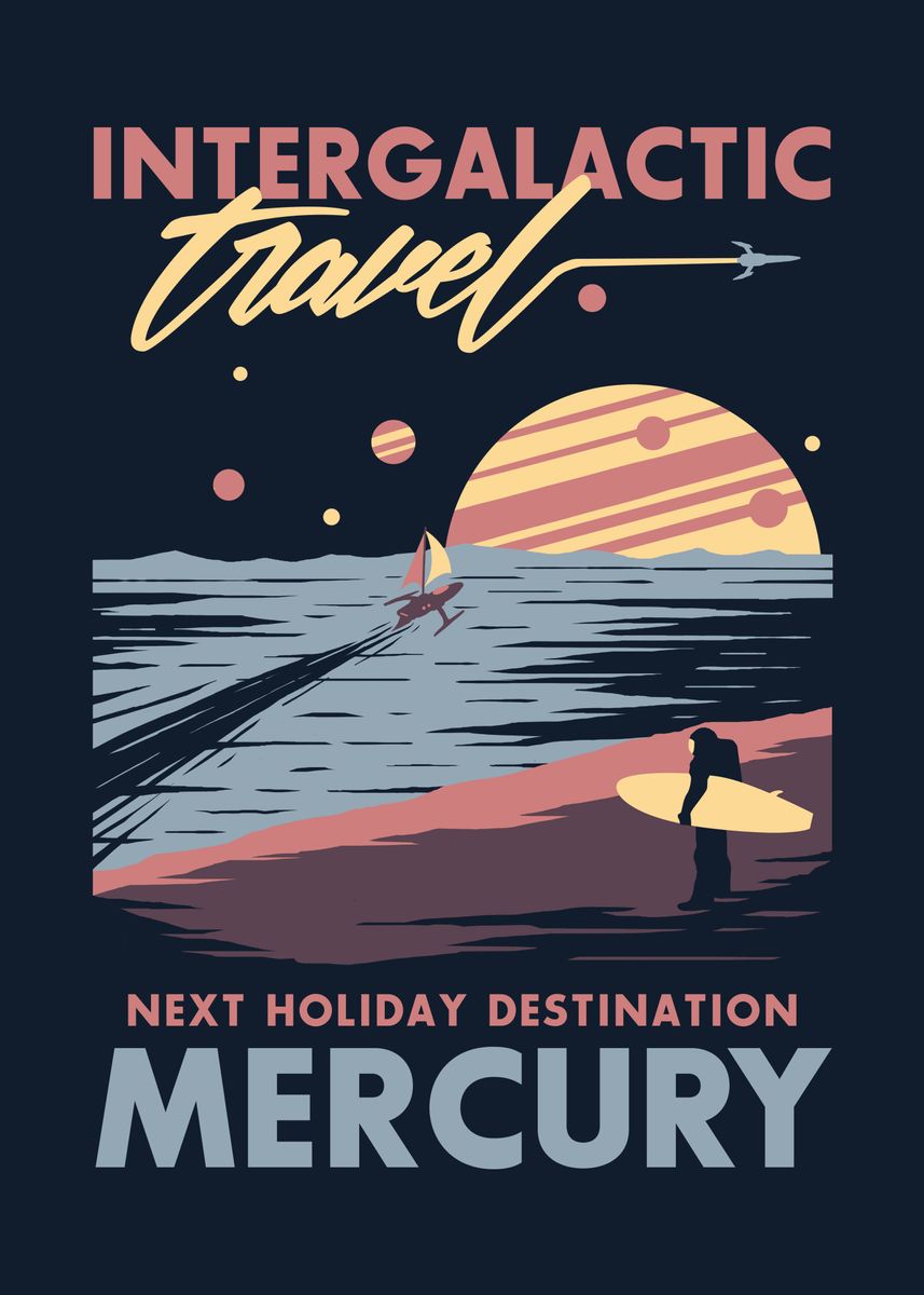 'Intergalactic Travel' Poster, picture, metal print, paint by Steven ...