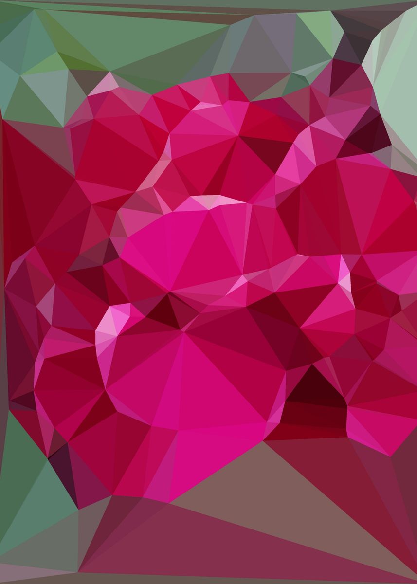 'Rose2' Poster, picture, metal print, paint by Gimbu | Displate