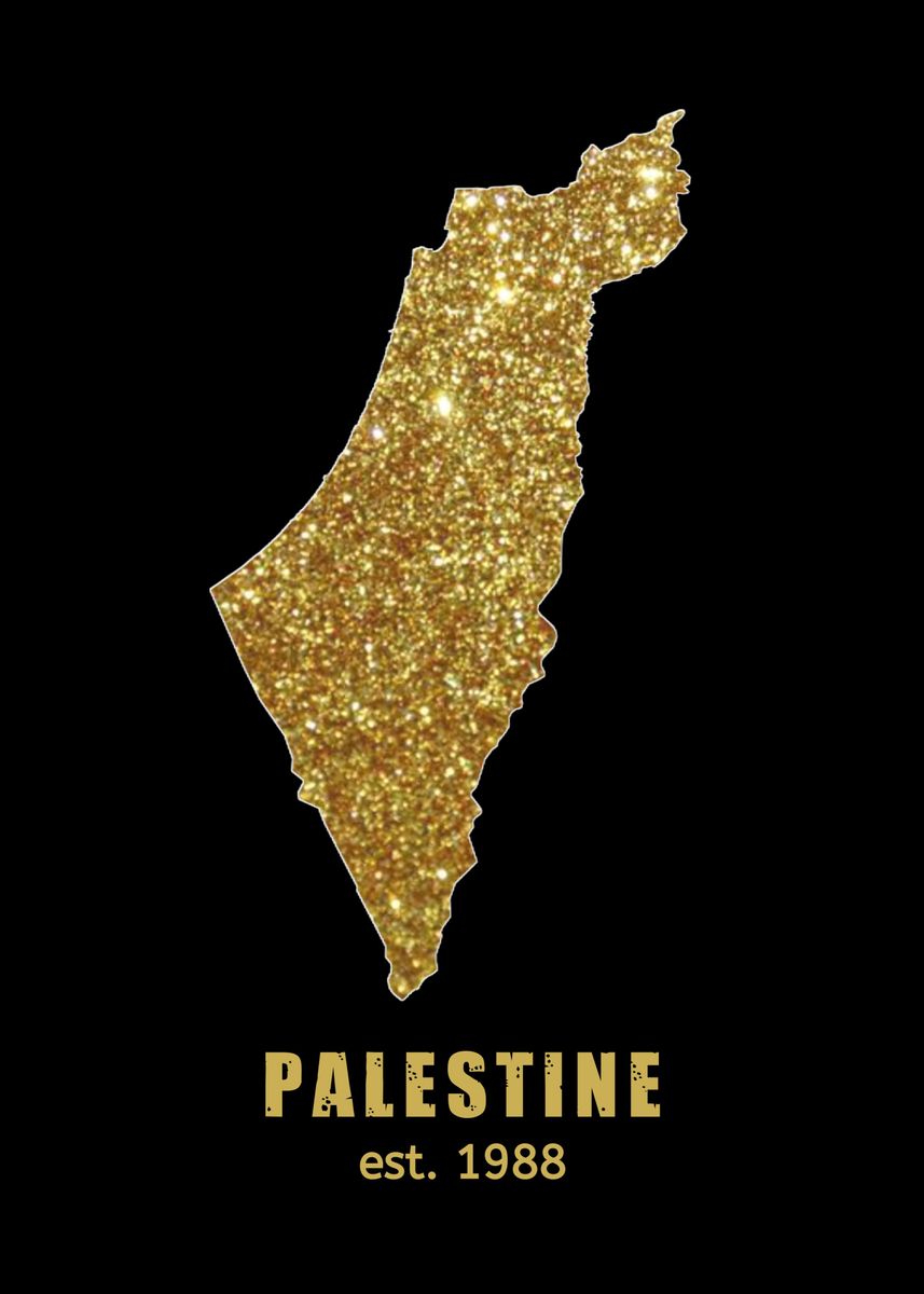 'Palestine gold map' Poster, picture, metal print, paint by Miracle ...