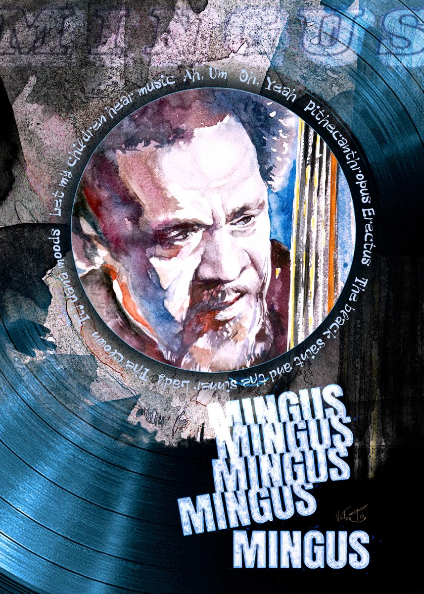 'Charles Mingus' Poster, picture, metal print, paint by VicTor ...
