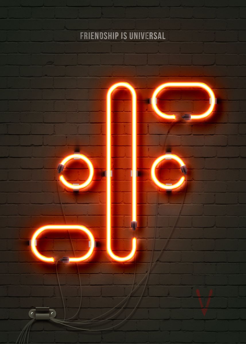 'V' Poster, picture, metal print, paint by StuStu | Displate