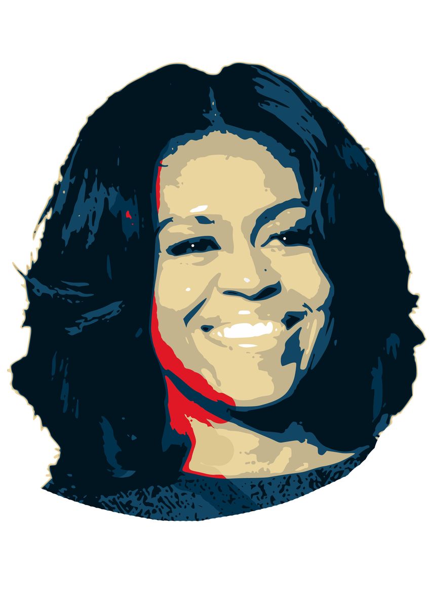 'Michelle Obama' Poster, picture, metal print, paint by Filip Hellman ...