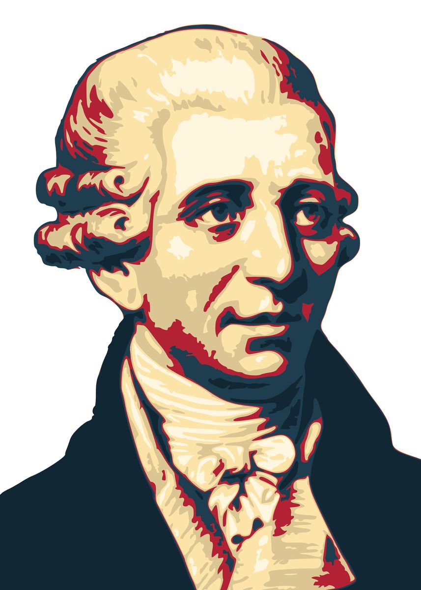'Joseph Haydn' Poster, picture, metal print, paint by Filip Hellman ...