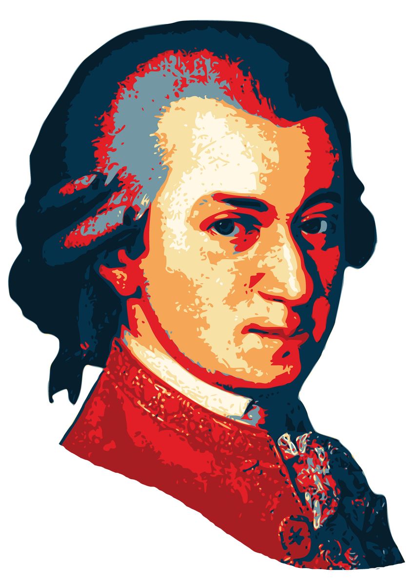 'Mozart' Poster, picture, metal print, paint by Filip Hellman | Displate