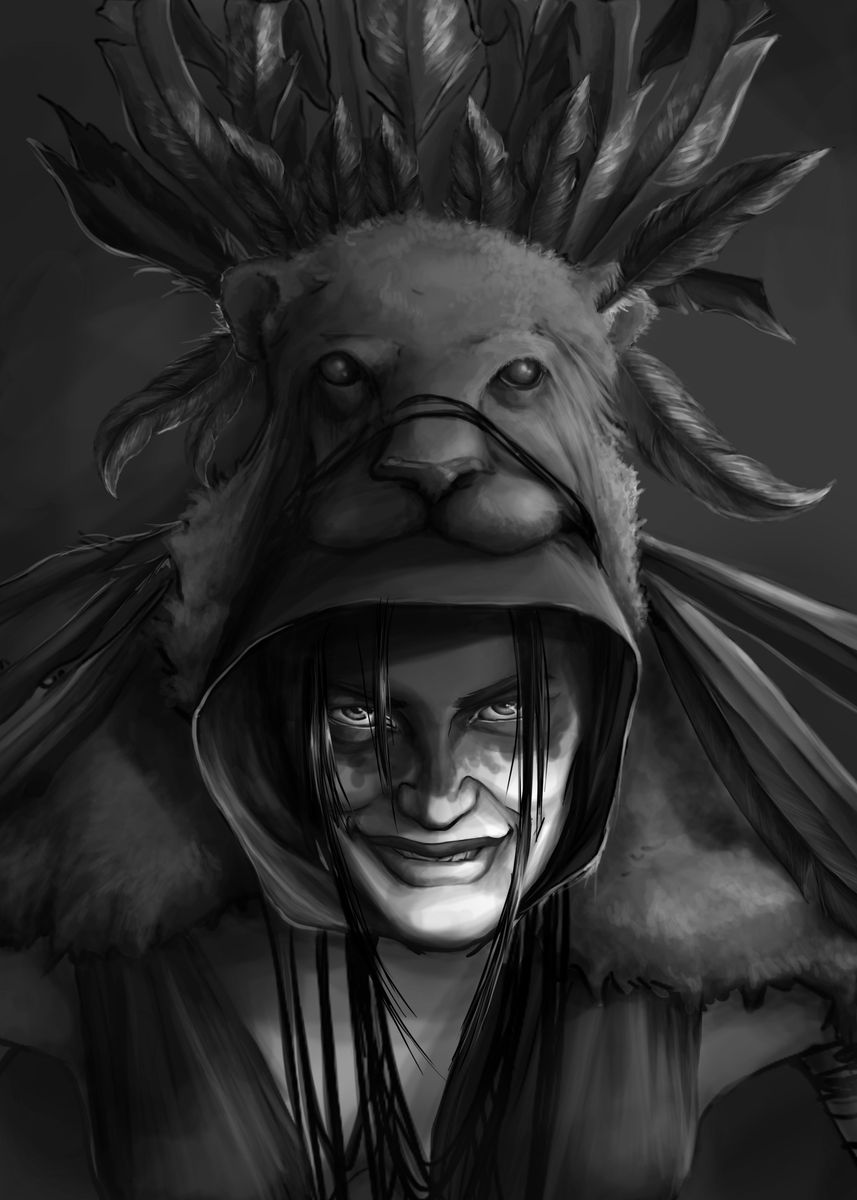 'Wild shaman' Poster by Sabi Lach | Displate