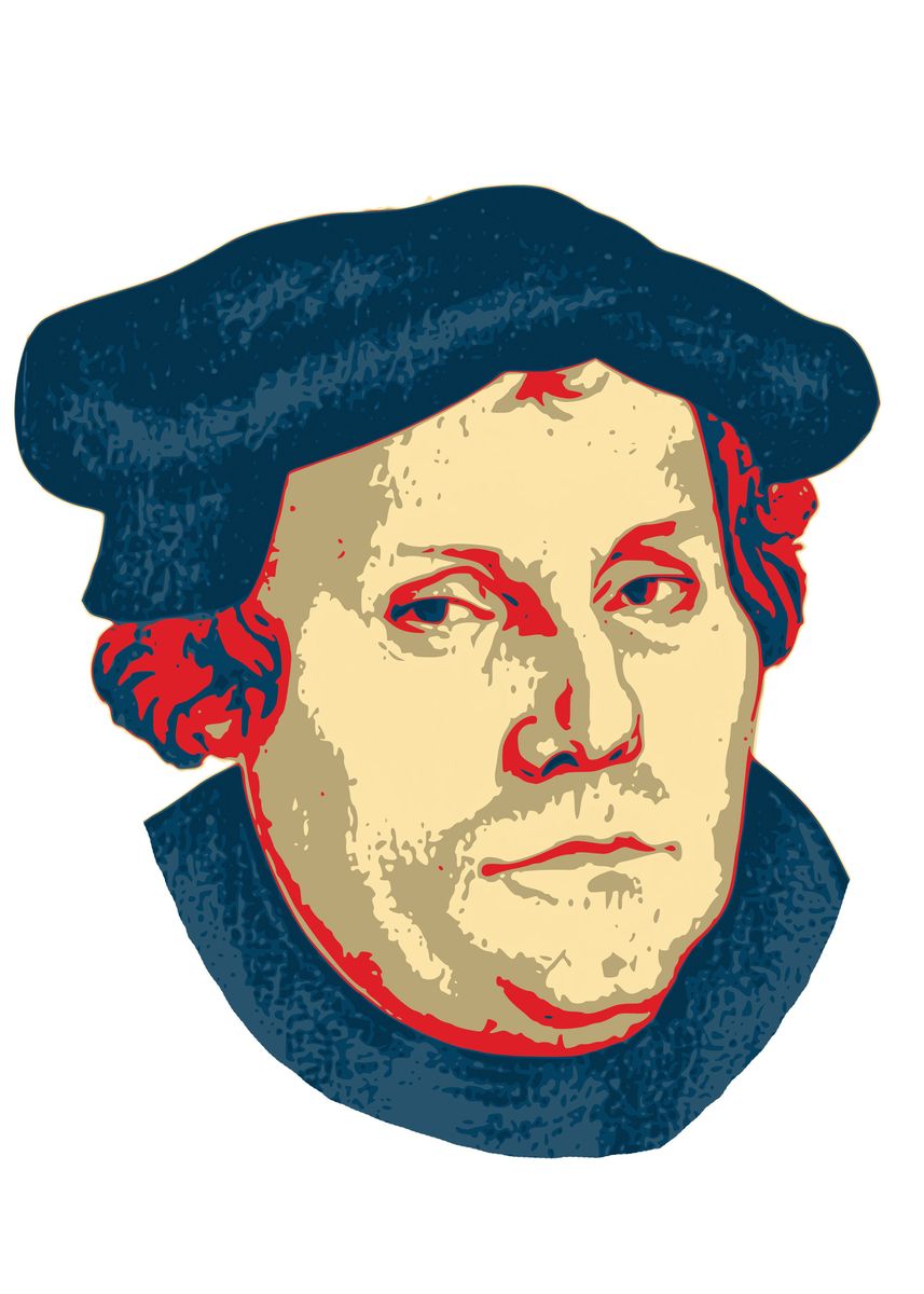 'Martin Luther' Poster, picture, metal print, paint by Filip Hellman ...
